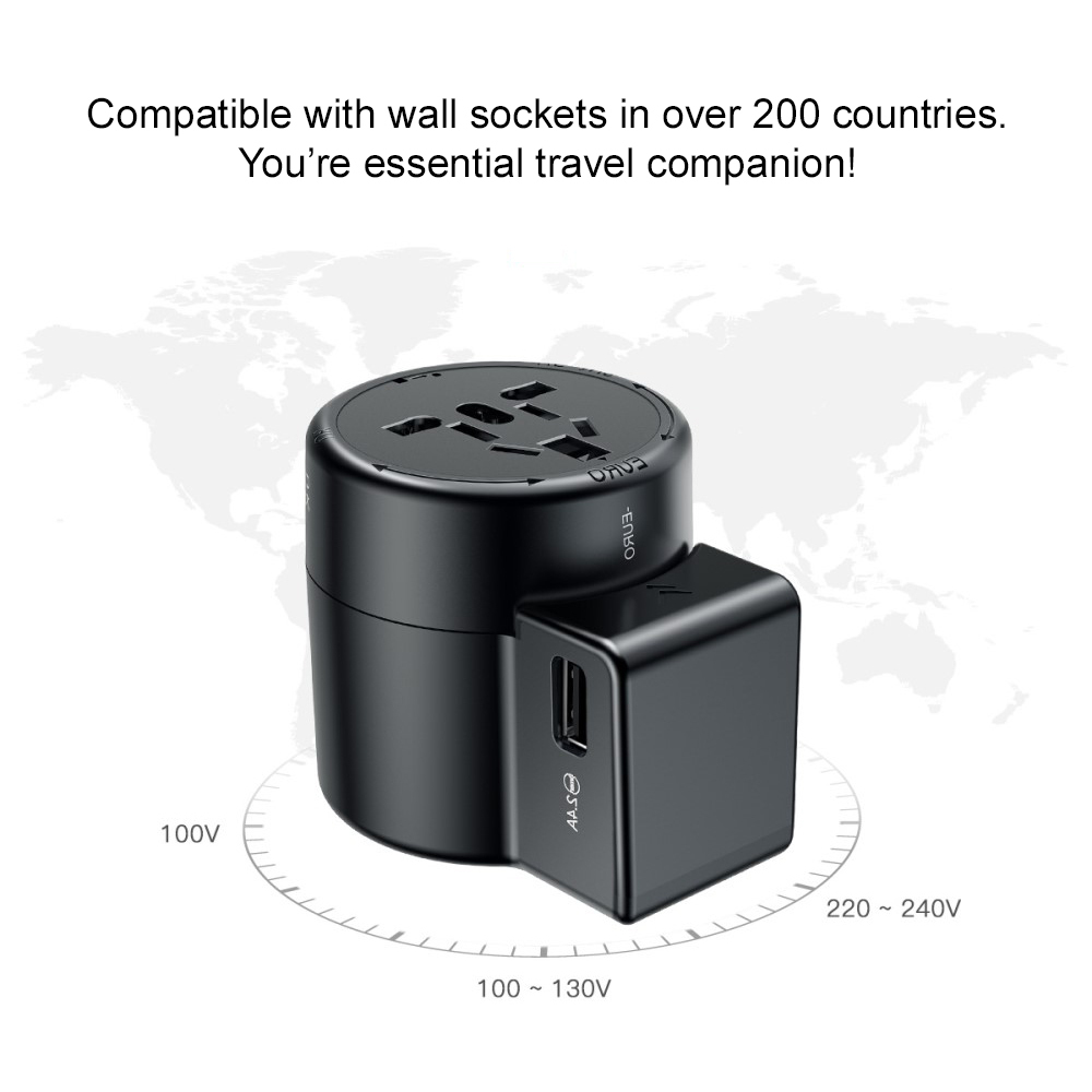 Baseus 6A Dual USB Charger / World Travel Adapter / Power Supply
